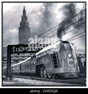 The New York Central Streamliner 'Mercury' passes through Syracuse City ...