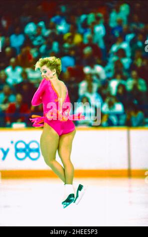 Elizabeth Manley (CAN) competing in the short program of the Women's ...