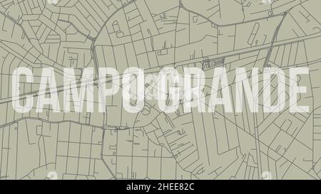 Area map of Campo Grande, Brazil. Dark background version for ...