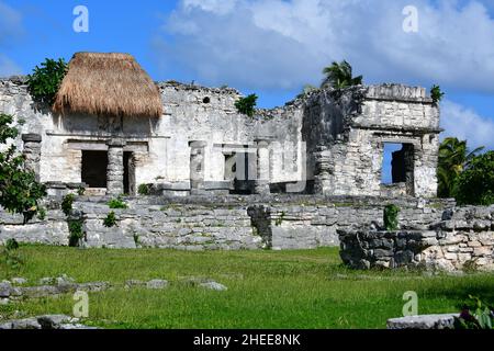 Temple of the Descending God (Templo del Dios Descendente), Mayan ruin ...