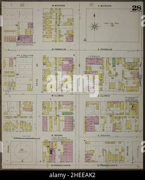 This map from Vanderburgh County, Indiana, shows the distribution of ...