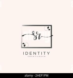 SR Handwriting logo vector art of initial signature, wedding, fashion ...