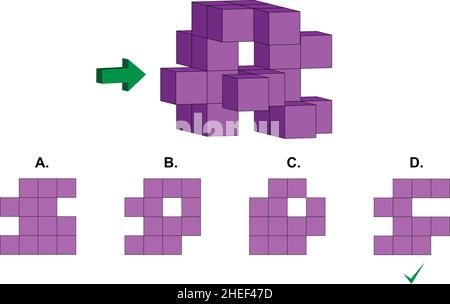 IQ abstract reasoning test with four pie chart segments and four ...