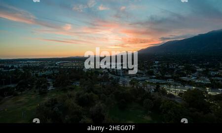 Aerial view of the Monrovia area at California Stock Photo - Alamy