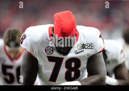 Georgia defensive lineman Nazir Stackhouse (DL34) poses for a portrait ...