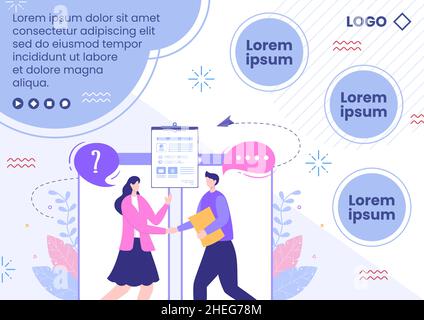 Job interview brochure template Stock Vector Image & Art - Alamy