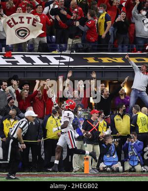 Georgia defensive back Kelee Ringo runs a drill at the NFL football ...