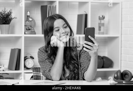 september 1. child making video blog. blogging on phone. vlogger with ...
