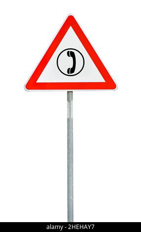 Illustration Telephone Road Sign Icon Stock Photo - Alamy