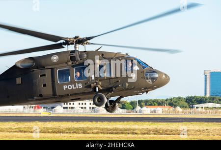 Black Hawk helicopter, landing at the airport, Jasionka, Poland Stock ...