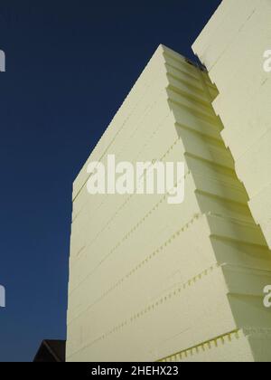 white styrofoam tables pile corner construction materials Stock Photo ...