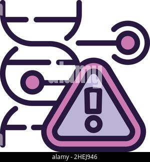 Attention dna icon outline vector. Genetic lab. Baby human Stock Vector ...