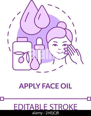 Apply face oil concept icon Stock Vector Image & Art - Alamy