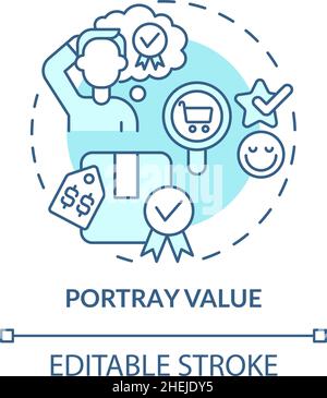 Portray value concept icon Stock Vector Image & Art - Alamy
