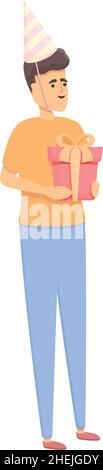 cartoon man blowing birthday candle Stock Vector Image & Art - Alamy