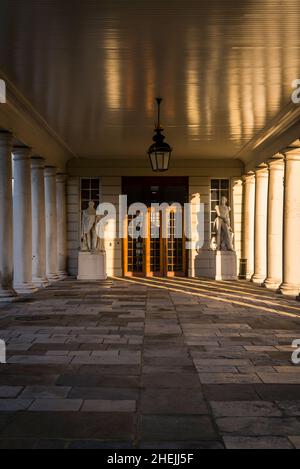 Colonnade of The Queen's House that was added in 1807 to connect then ...