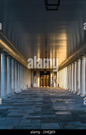 Colonnade of The Queen's House that was added in 1807 to connect then ...