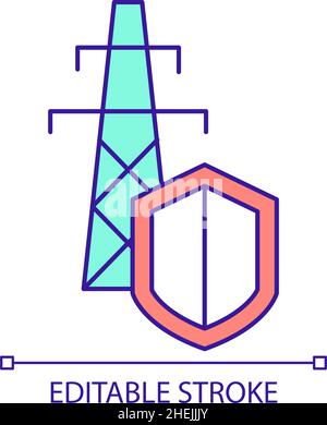 reliability electric grid color icon vector illustration Stock Vector ...