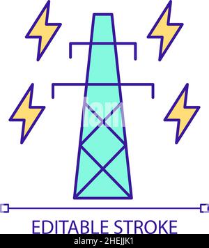 Power transmission network RGB color icon Stock Vector Image & Art - Alamy
