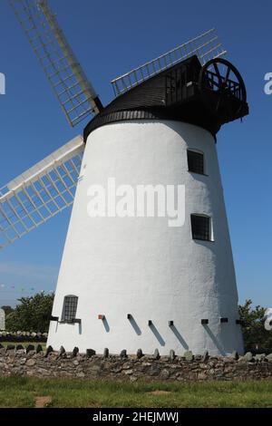 Melin Llynon windmill on the outskirts of the village of Llanddeusant ...