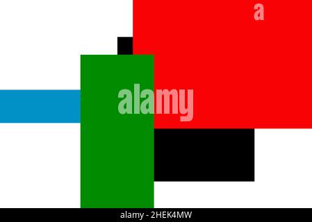 An abstract RGB, red, green, blue vertical stripe on black style ...