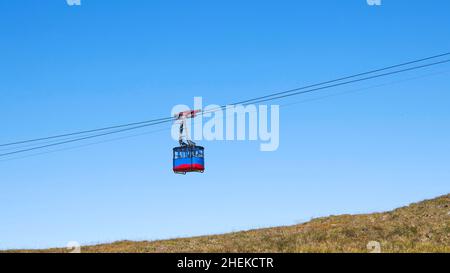 Cable car up the Bucegi Mountains, Romania Stock Photo - Alamy