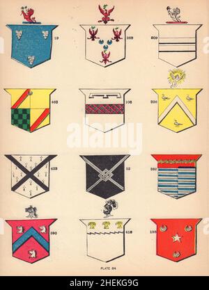 Coats of Arms - leading Irish Families. JOYCE 1905 old antique print ...