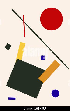 Vector color geometric abstract composition, triangular and polygonal ...