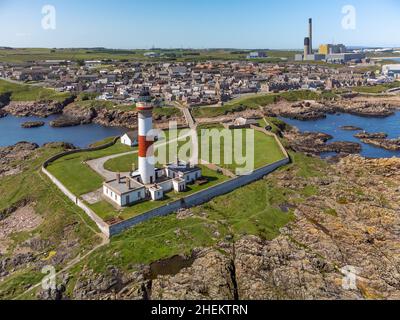 Buchanness Lighthouse, Boddam, Scotland Stock Photo - Alamy