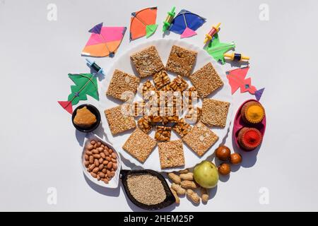 Makar sankranti special Peanut chikki and Til chiki bars made of ...