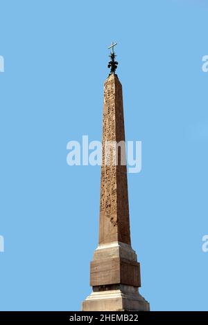 Ancient Egyptian obelisk at top of Spanish steps, Rome, Italy, Europe ...