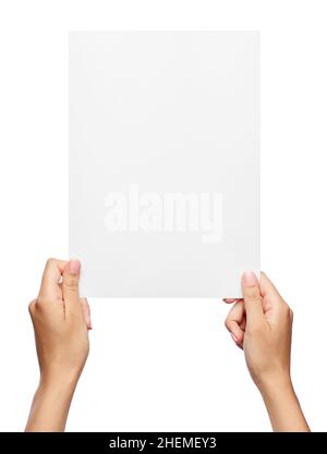 blank sign note label hand holding paper Stock Photo - Alamy
