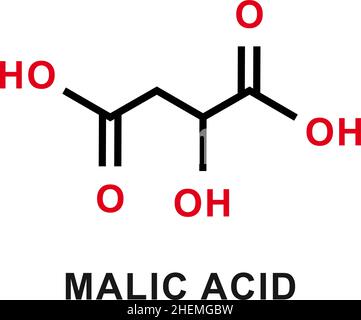 Malic acid chemical formula. Malic acid structural chemical formula ...