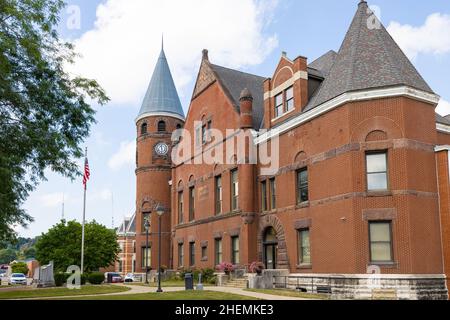 Connersville, Indiana, USA - August 20, 2021: Statue of John Conner ...