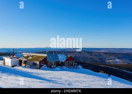 Sunny view of the Ski Land at Fairbanks, Alaska Stock Photo - Alamy