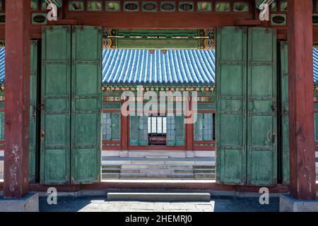 Daejojeon Hall at Changdeokgung Palace in Seoul, South Korea, Jongno-gu ...
