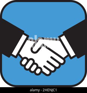 Handshake icon vector business men shaking hands Stock Vector Image ...