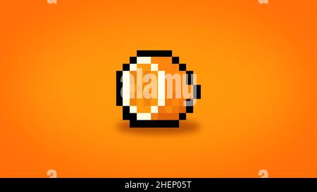 Pixel 8 bit cut orange background - high resolution seamless pattern ...