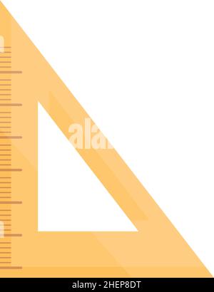 Wood angle ruler icon cartoon vector. Triangle pencil. Scale measure ...