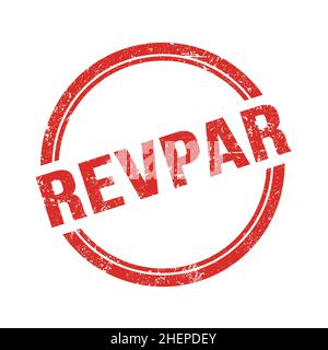 REVPAR text written on red round vintage rubber stamp Stock Photo - Alamy