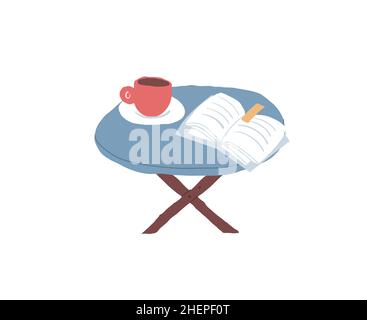 cup of coffee with book isolated icon Stock Vector Image & Art - Alamy