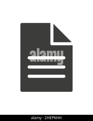 Document copy icon. Sheet of paper with text. Outline modern design ...