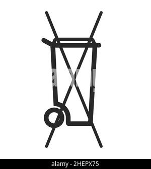 classic do not dispose in bin symbol icon vector isolated on white ...