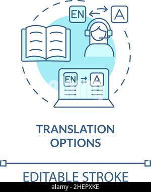 Translator turquoise concept icon Stock Vector Image & Art - Alamy