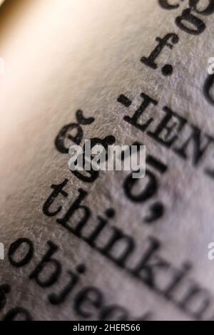 Definition of word ego on dictionary page, close-up Stock Photo - Alamy