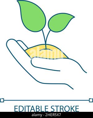 Plant trees RGB color icon Stock Vector Image & Art - Alamy