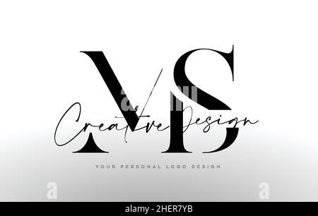 MS Letter Logo Design with Serif Typography Font and Elegant Modern ...