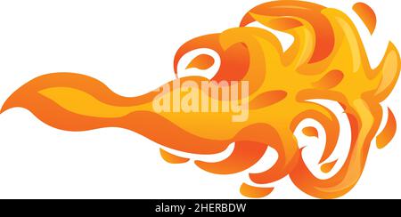 Gun flash flame icon cartoon vector. Shot effect. Bullet blast Stock ...