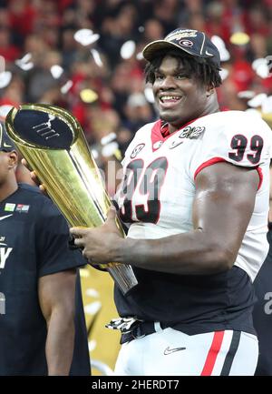 Georgia defensive lineman Jordan Davis (99) is shown after defeating ...