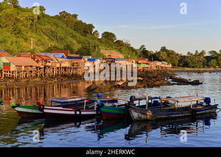 Fishing Village, Ngapali Beach, Thandwe, Burma, Burma, Myanmar Stock ...